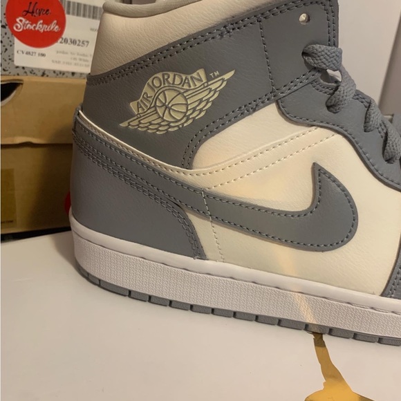 Jordan | Shoes | Nike Air Jordan Mid Stealth Sail Grey White Shoes ...